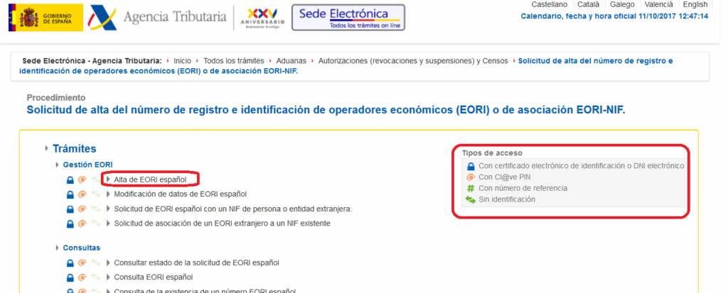 ¿Qué es el EORI de una empresa?